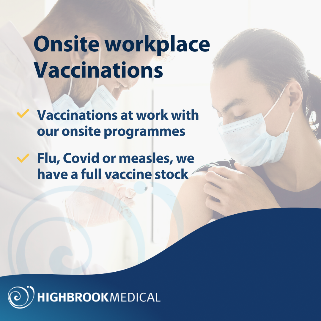 Book workplace vaccinations | Workplace flu shots | Highbrook Medical